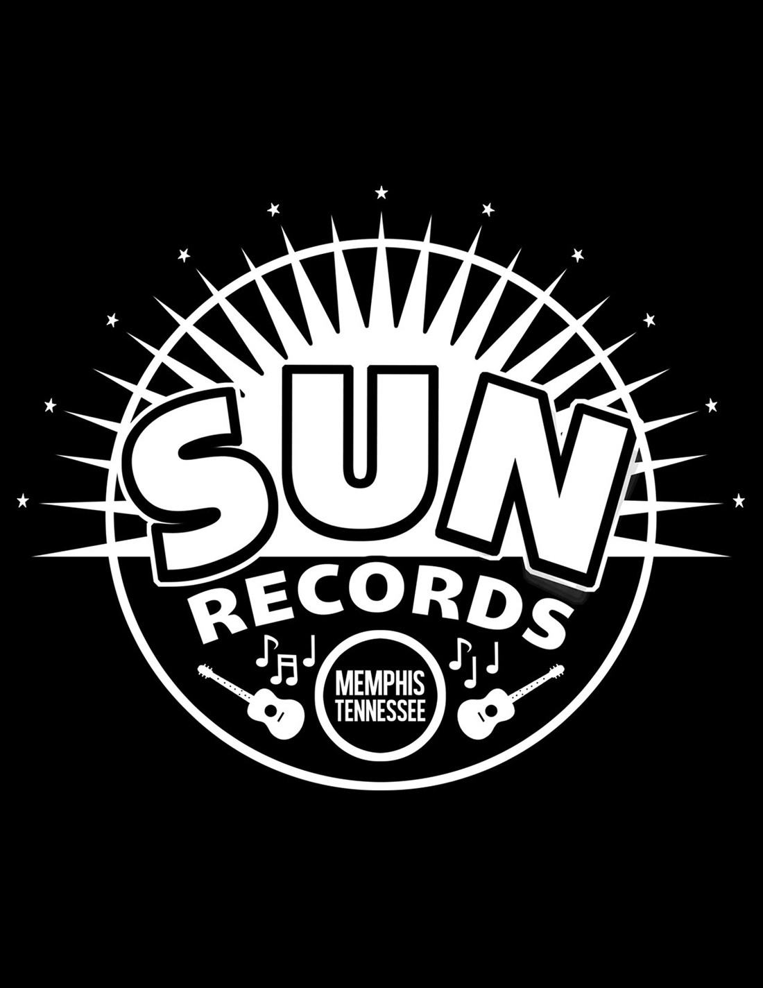 Sunburst Sun Records Männer Logo retro T-Shirt Männer T-Shirts